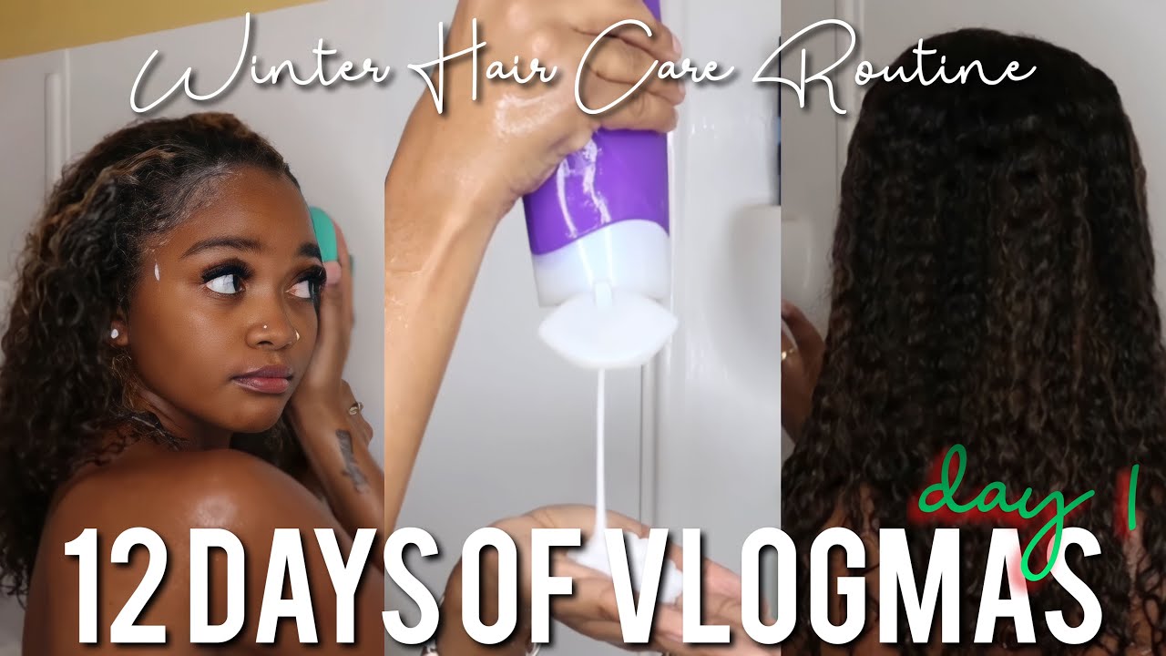 My First Vlogmas • 12 Days Of Vlogmas Day 1 • My Winter Curly Hair