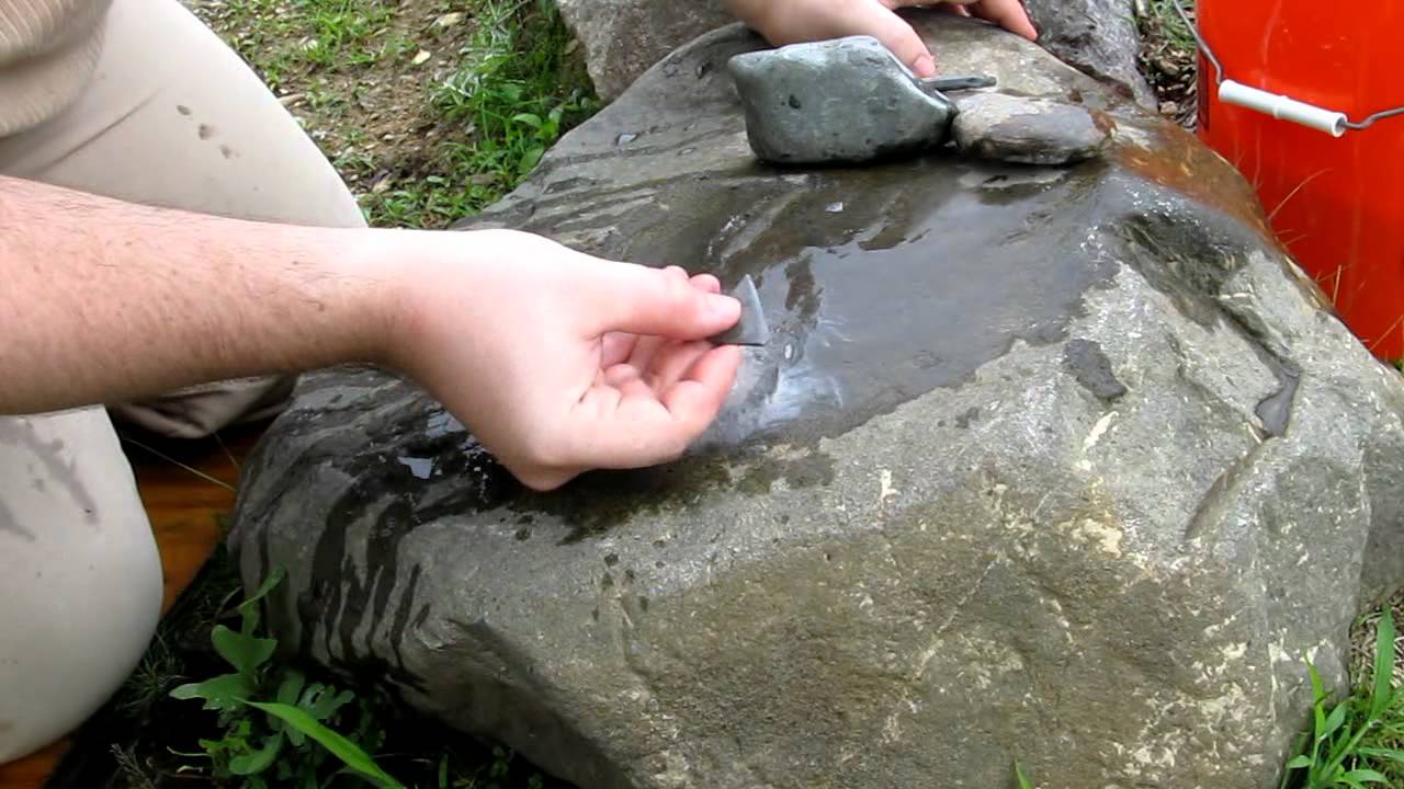 Slate arrow point - YouTube