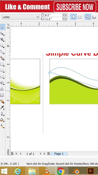 Simple Curve Design in Coreldraw - YouTube
