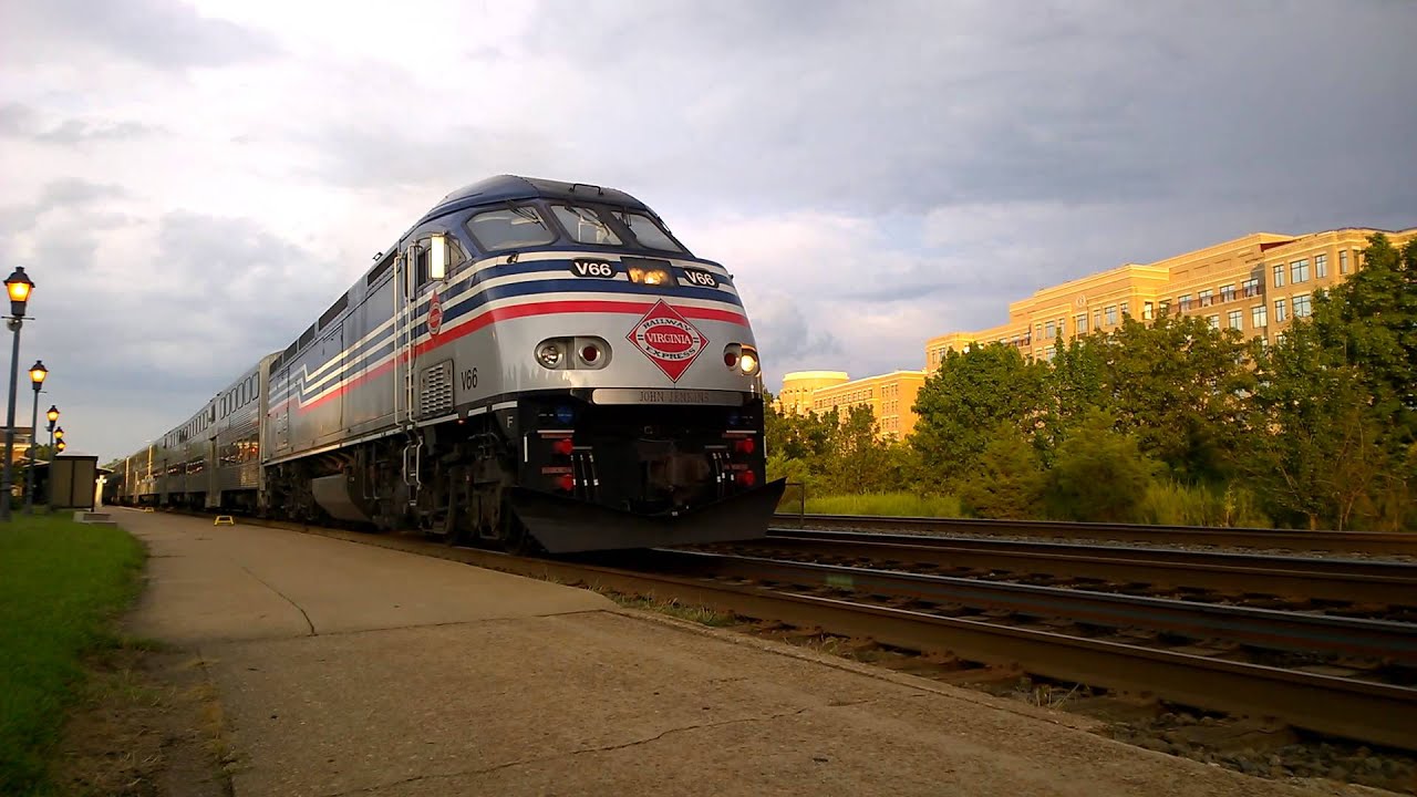 Virginia Railway Express (VRE) train departing from Alexandria, VA ...
