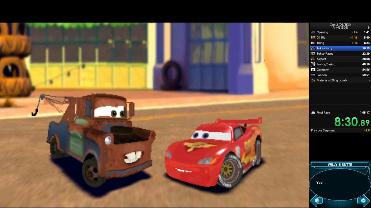 Highlight: Cars 2 Speedrun [1:08:15] - YouTube