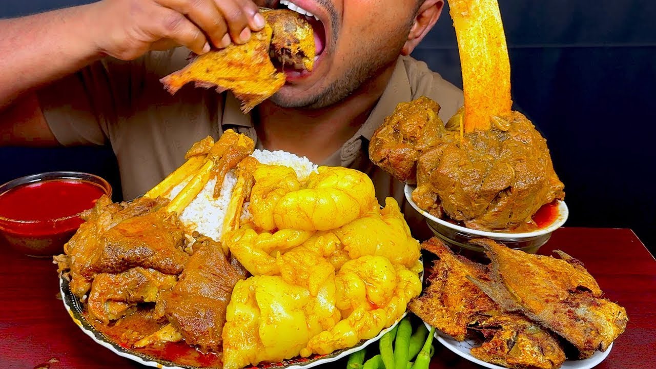 Eating Most Oily Mutton Fat Curry,Mutton Nalli,Beef Nalli,Rupchanda ...