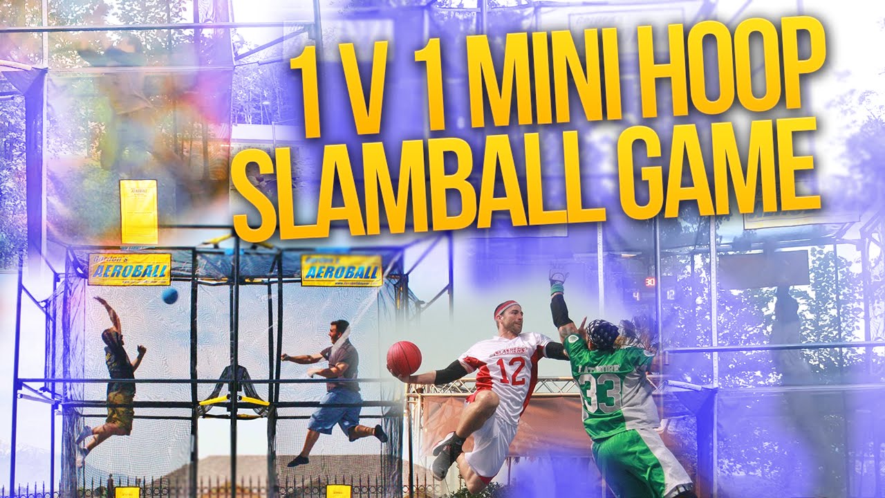 SUPER FUN 1 V 1 MINI HOOP SLAM BALL ESC GAME! IRL AEROBALL THRILLER ...