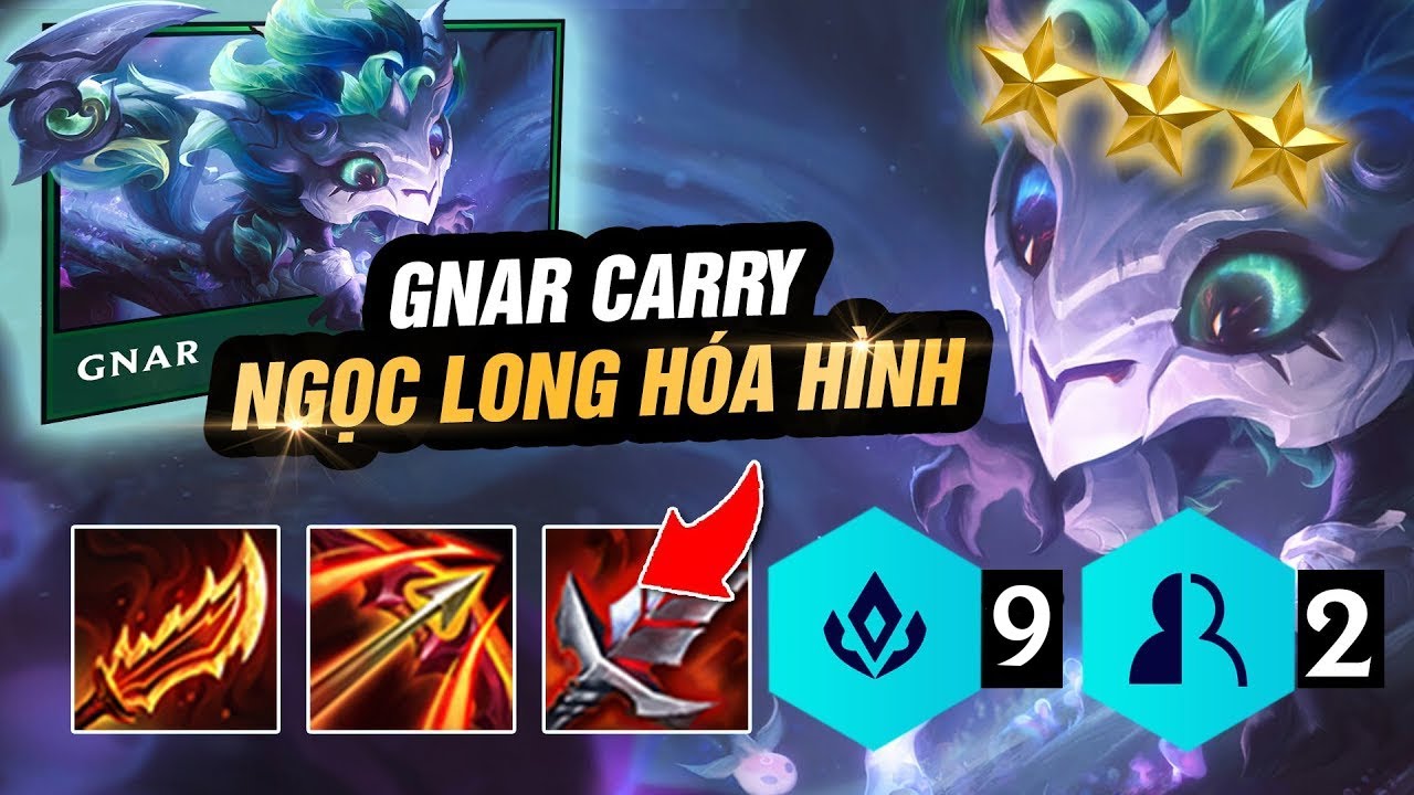 KIỂM CHỨNG SỨC MẠNH GNAR CARRY 9 NGỌC LONG 2 HÓA HÌNH | PHÂN TÍCH TRẬN ĐẤU - YouTube