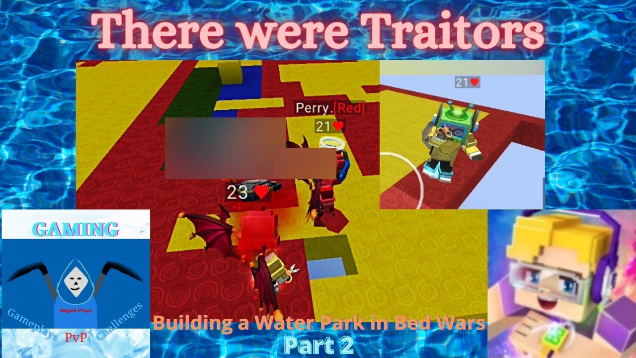 There were Traitors | Building a Water Park in Bed Wars (Part 2) ft ...