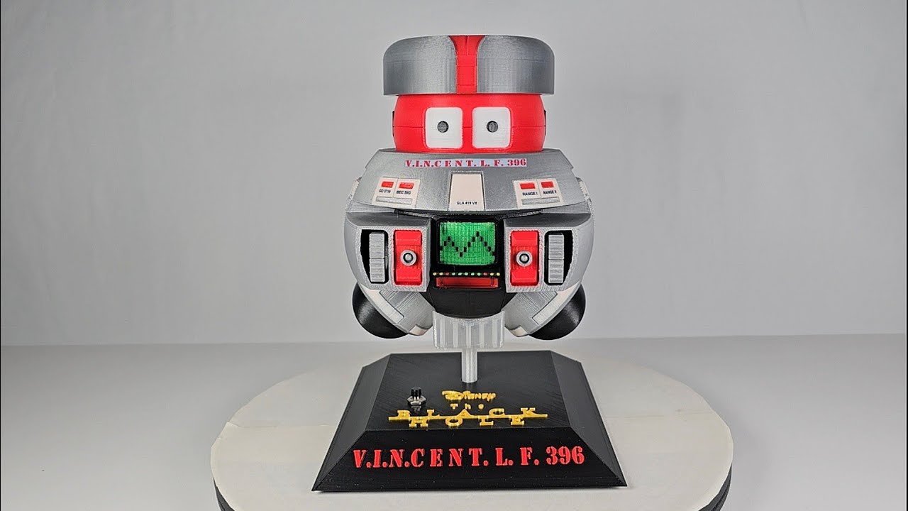 Vincent Robot Black Hole 3D Printed Electronic Figure - YouTube