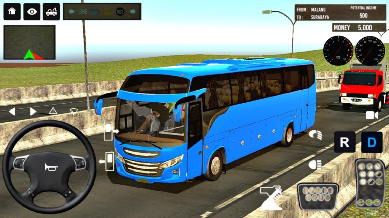 New Coach Bus Ultra-Realistic Driving Transport : 2025 Indonesia Bus ...