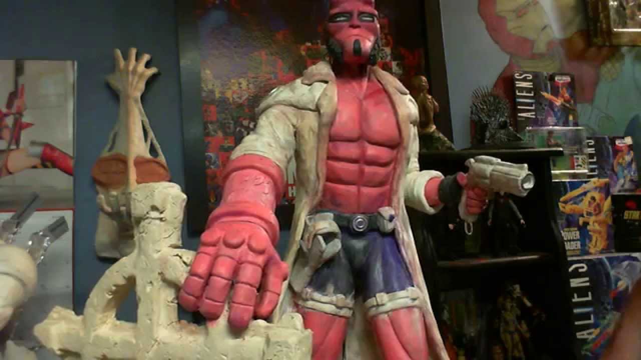 Custom Hellboy Polymer Clay - YouTube