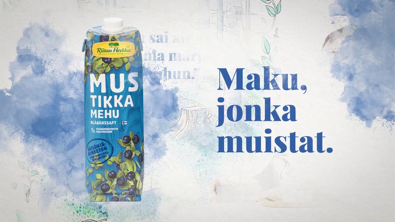 Riitan Herkku Mustikkamehu – Maku, jonka muistat. - YouTube