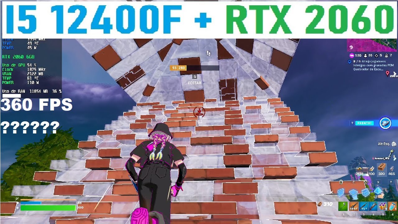 FORTNITE 360FPS - I5 12400F + RTX 2060 6GB - YouTube
