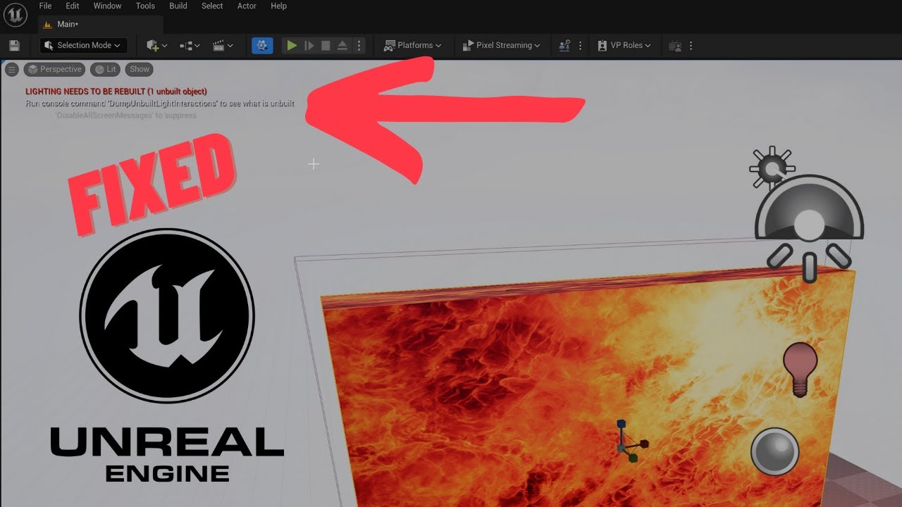 Fix Unbuilt Object Warning Message In Unreal Engine Dumpunbuiltlightinteractions Youtube