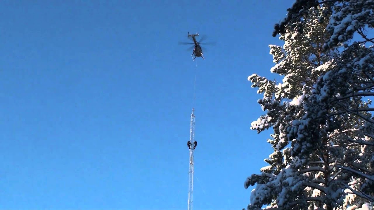 Helicopter assist mounting mast - YouTube