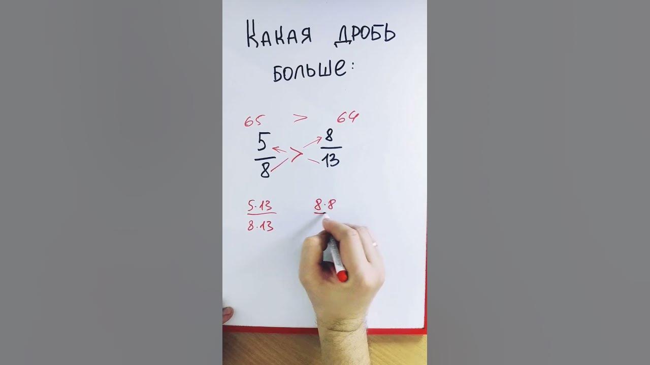 Как сравнивать дроби Youtube