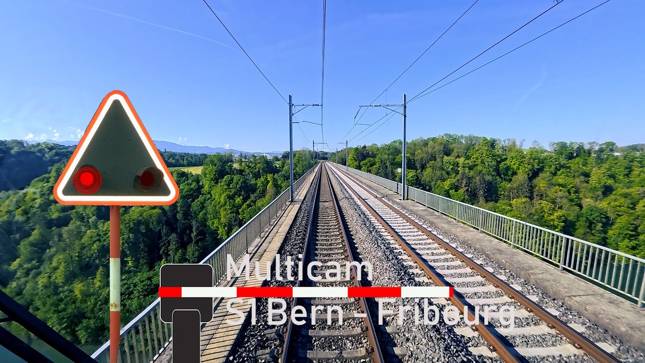 Multicam Führerstandsmitfahrt / cabride - S1 Bern - Fribourg - YouTube