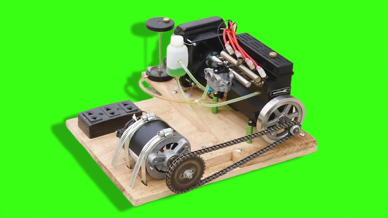How To Make A Generator With 4 Cylinder Gasoline Engine YouTube how-to-make-a-generator-with-4-cylinder-gasoline-engine-youtube