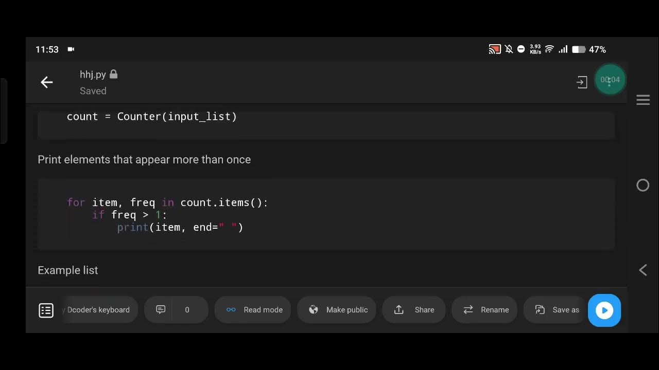 Python | Program to Print Duplicates from a List of Integers - YouTube