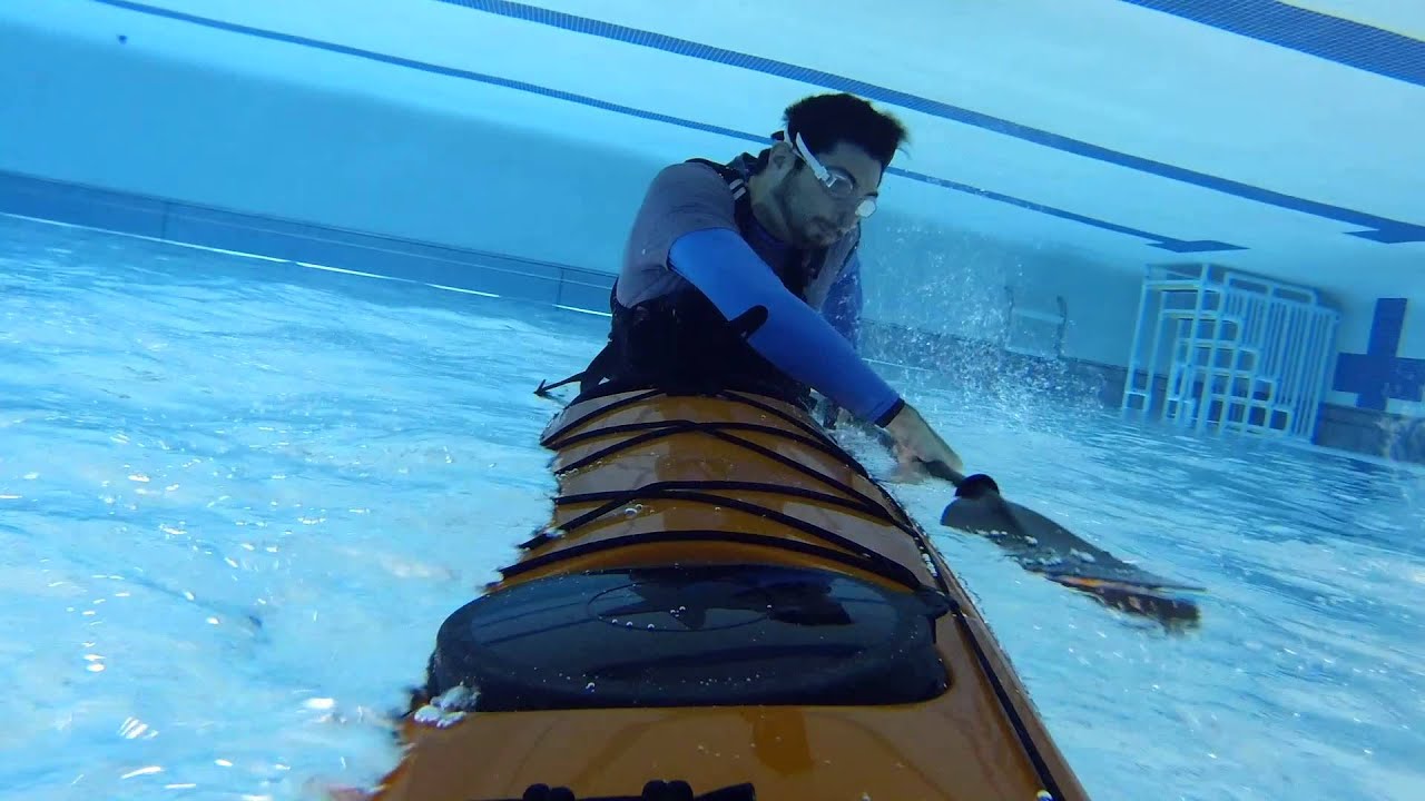 Sea Kayak Rolling Pool Session - First Rockpool Alaw Bach TCC roll ...