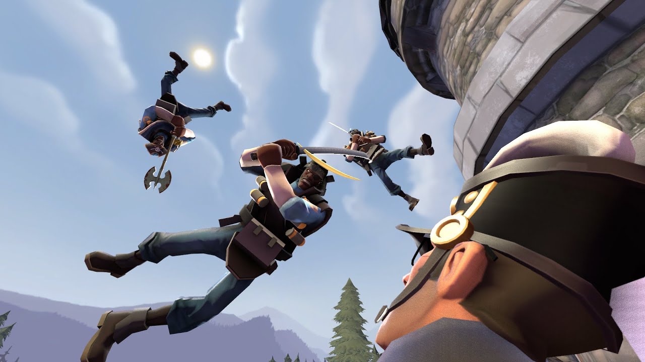 The flying demo knights (TF2/SFM) - YouTube