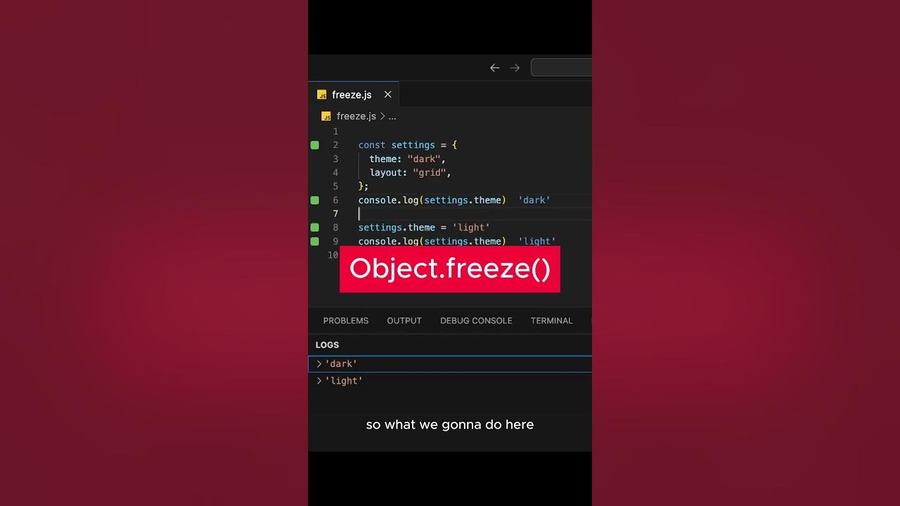Stop JavaScript Mutations with ONE Line! #coding #javascript - YouTube