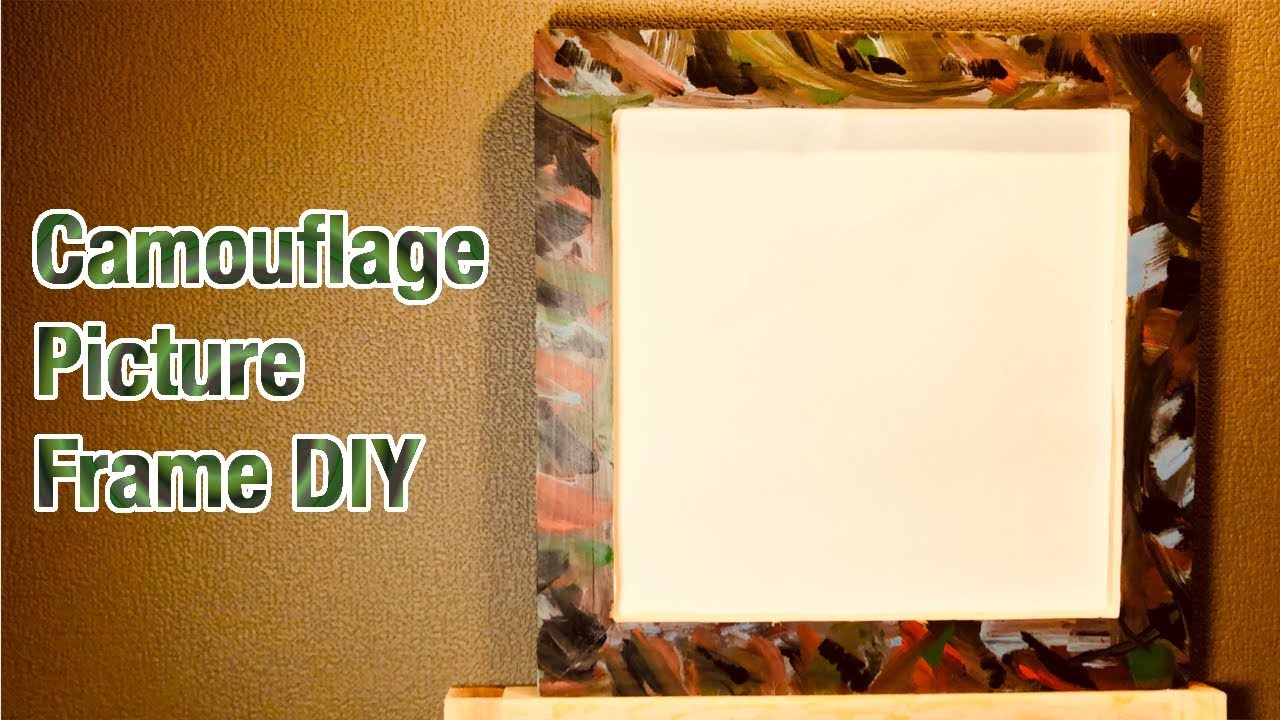 【How to】Camouflage Pcture frame DIY 【Make】 - YouTube