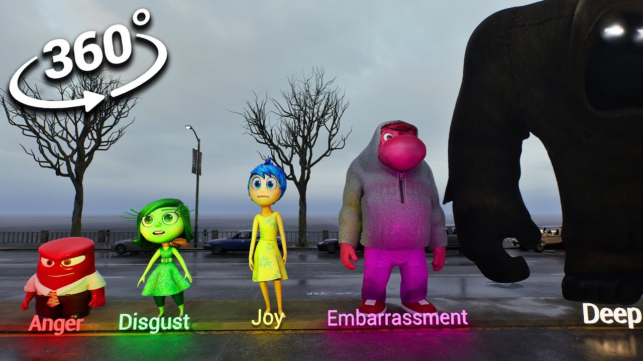 Inside Out 2 All Emotions Size Comparison 360° | 4K VR 360 Video - YouTube
