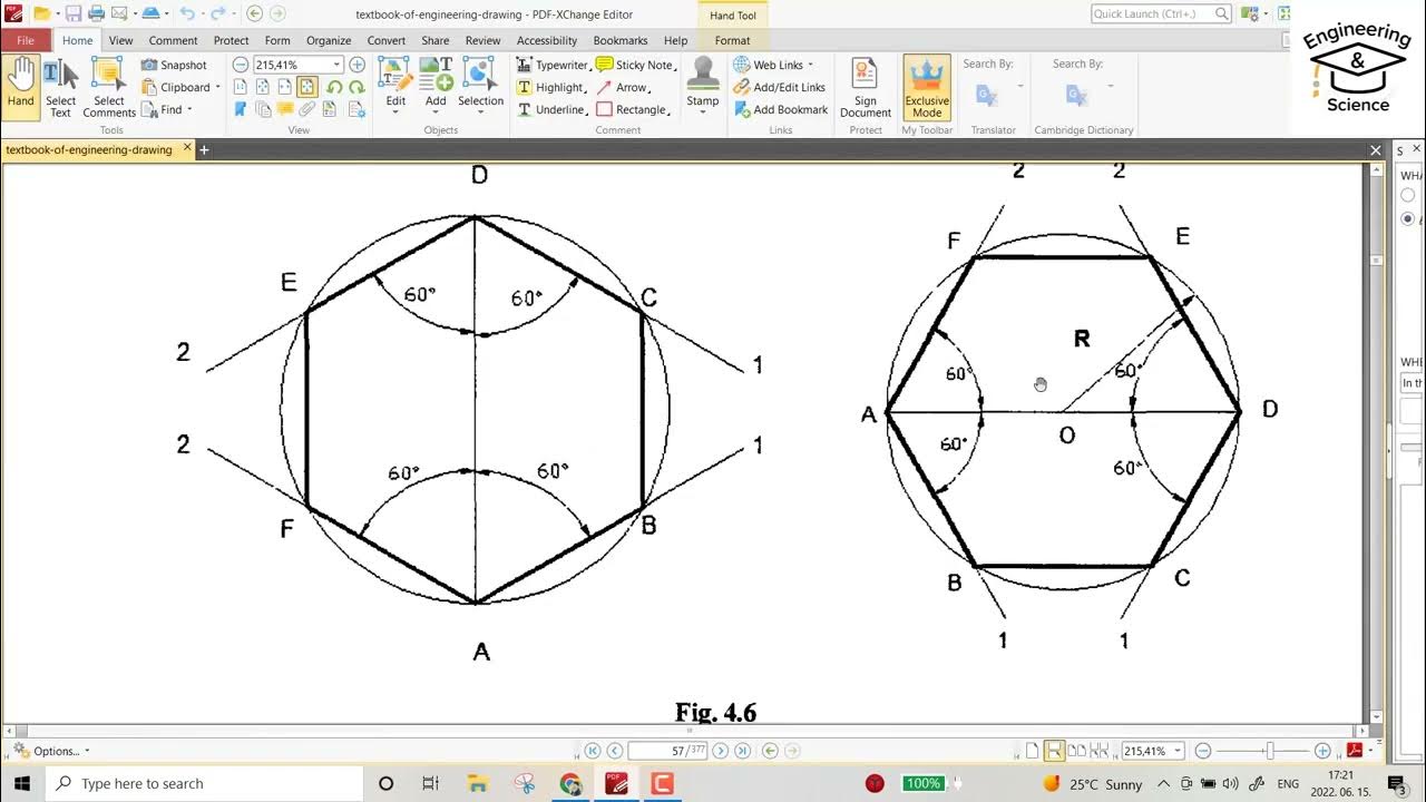 Tutorial6: how to construct hexagon inscribed in a circle - YouTube