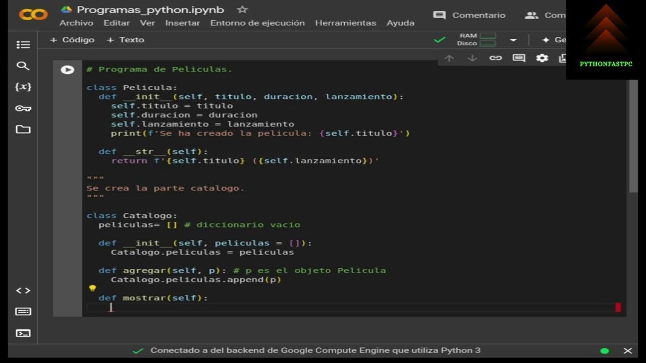 PYTHON PELICULAS Y CATALOGO #python #pythontutorial #desarrolloweb - YouTube