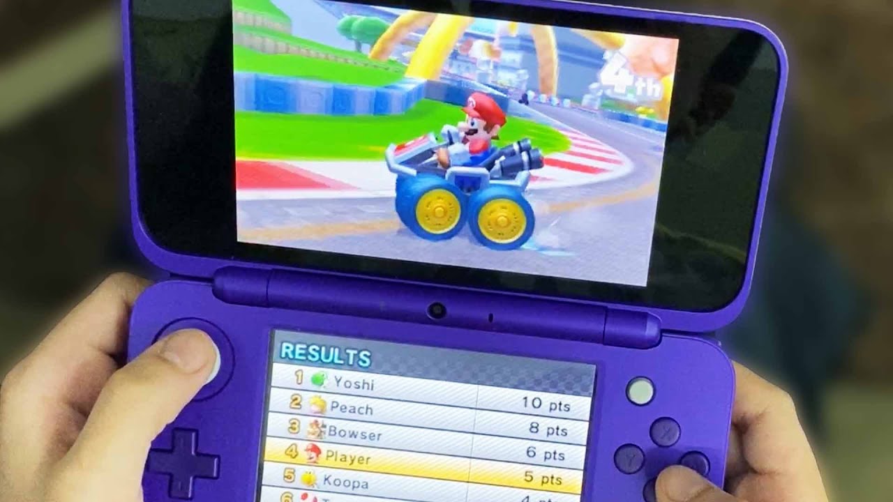 unboxing my new nintendo 2Ds game fun playing with Mariokart - YouTube