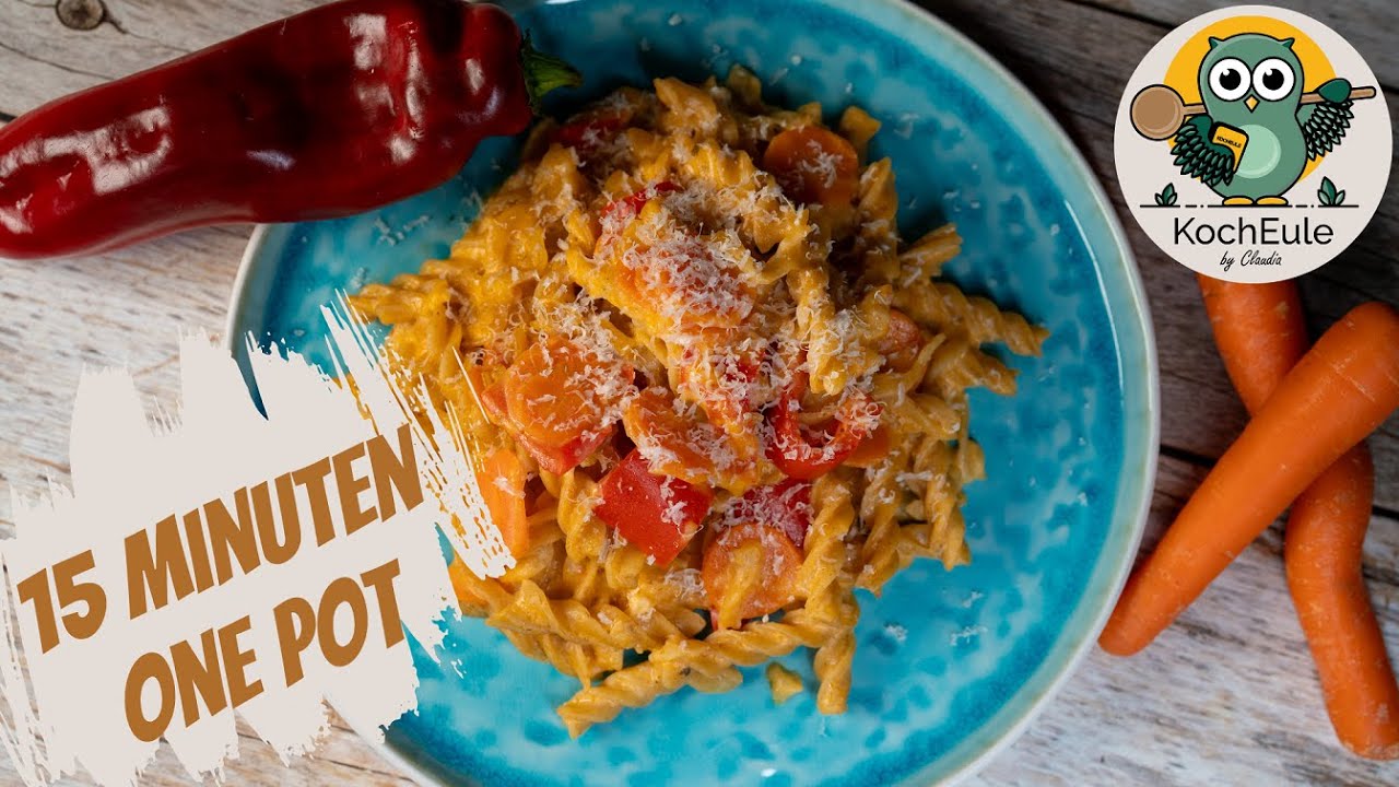 One Pot Pasta | cremige 15 Minuten Pasta mit einer Extraportion Eiweiß ...