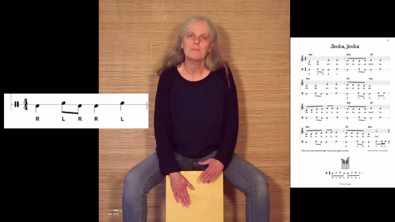 »Jimba, jimba« aus »33 Cajon-Lieder: Singen und Trommeln auf der Kiste ...