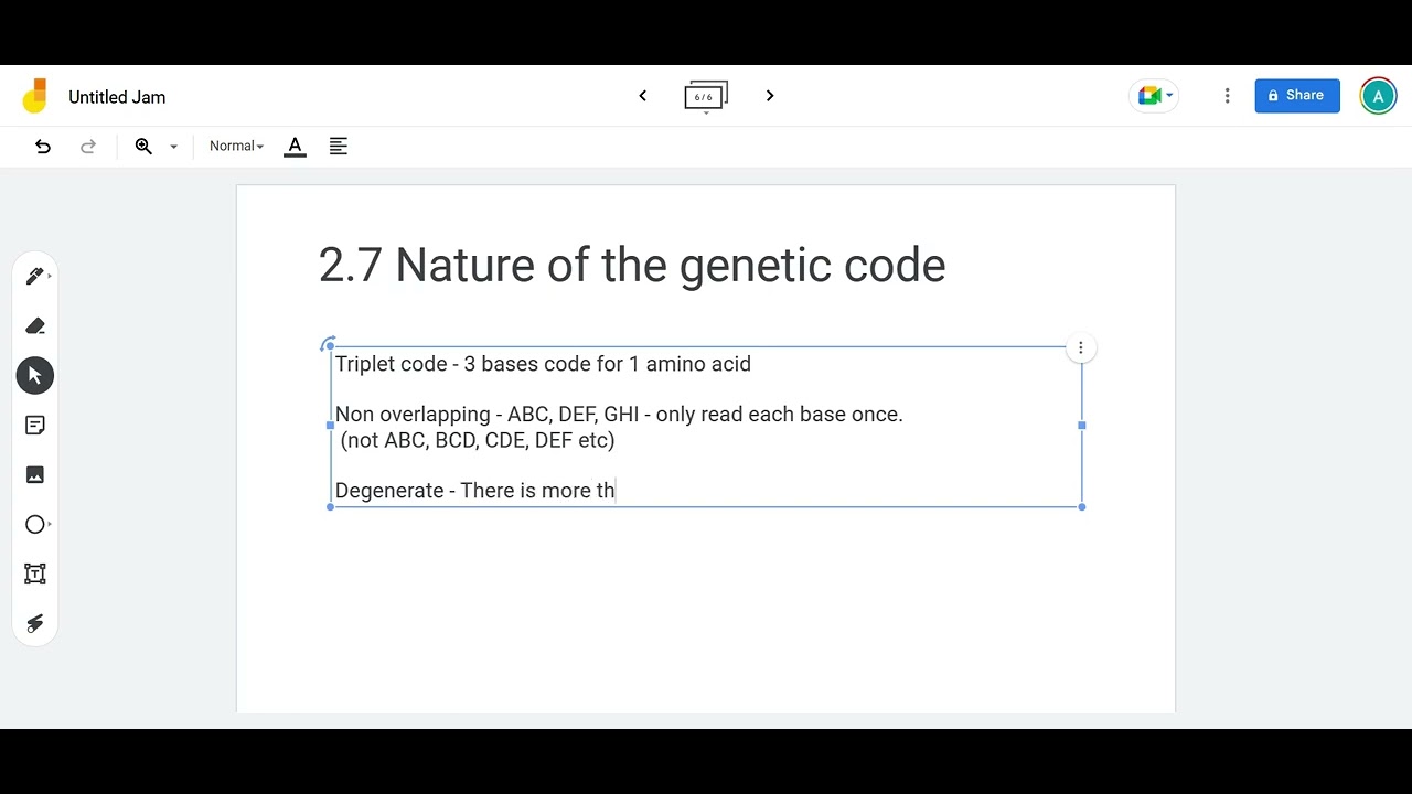 SNAB 2.7 Nature of the genetic code - YouTube