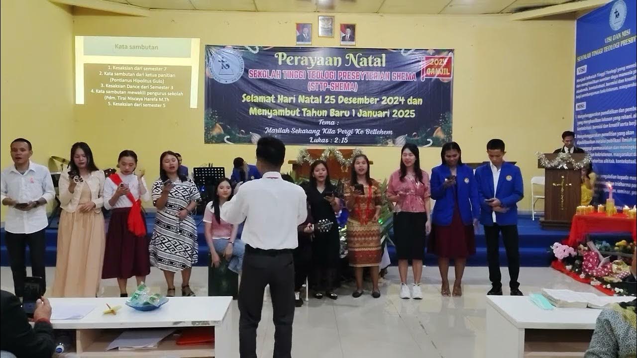 Kesaksian Pujian: Semester 5 Angkatan 2022, berjudul: " Slamat-Slamat Datang" di Natal STTP ...