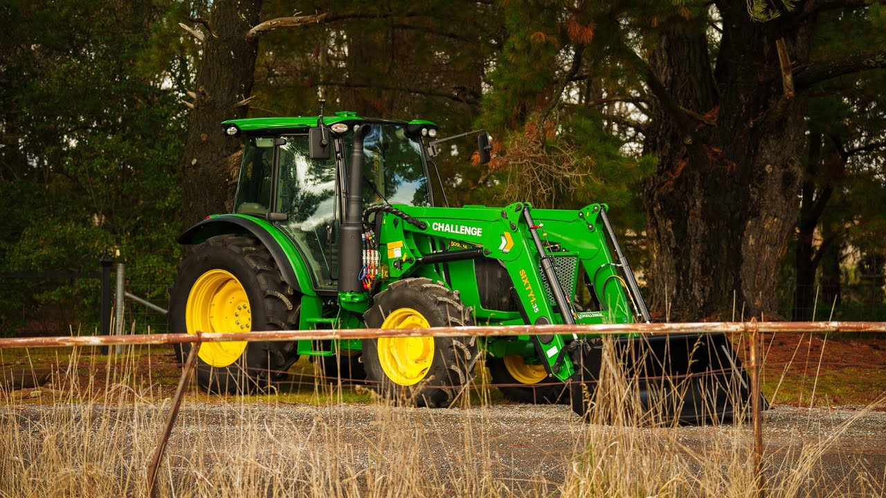 John Deere 5095M & Challenge Implements Sixty1.35 Loader Combo - YouTube