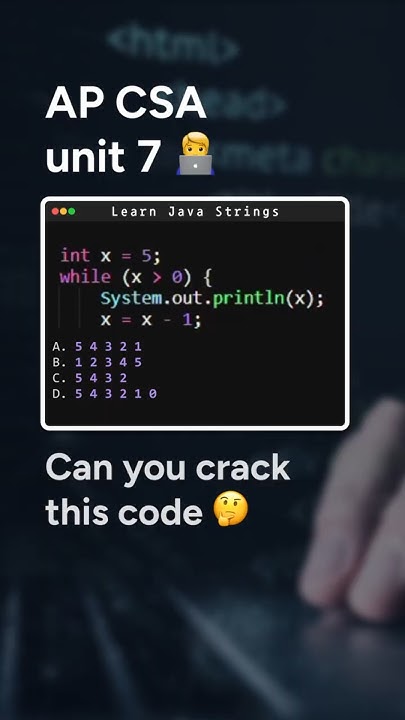 APCSA Practice: What Does This While Loop Output? | Java Coding Challenge #java - YouTube