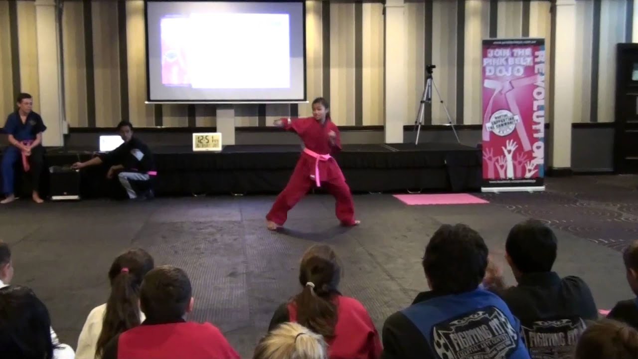Miss Rayna Vallandingham at Pink Belt Dojo March 2014 V2 - YouTube