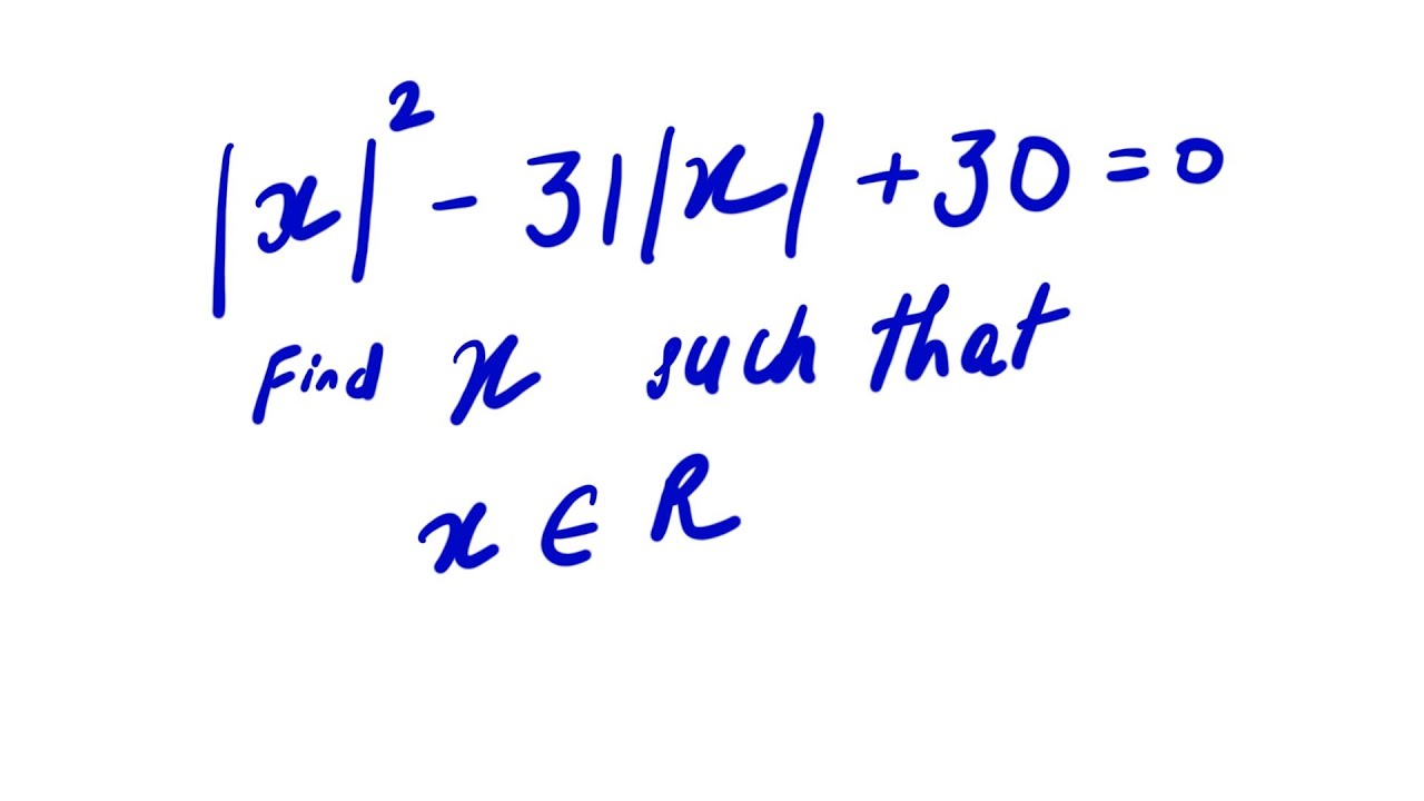 Modulus Quadratic Equation - YouTube