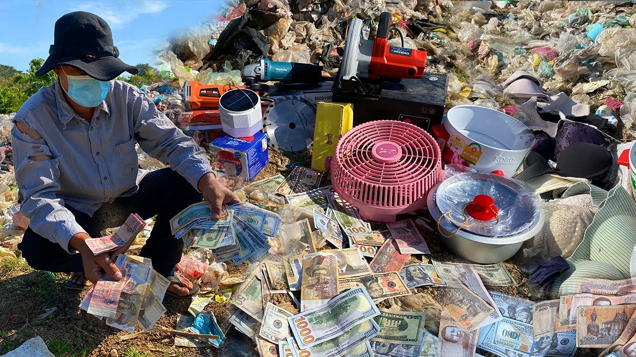 Great Day Found A lot Money $ Treasure and good thing at Trash Place ...