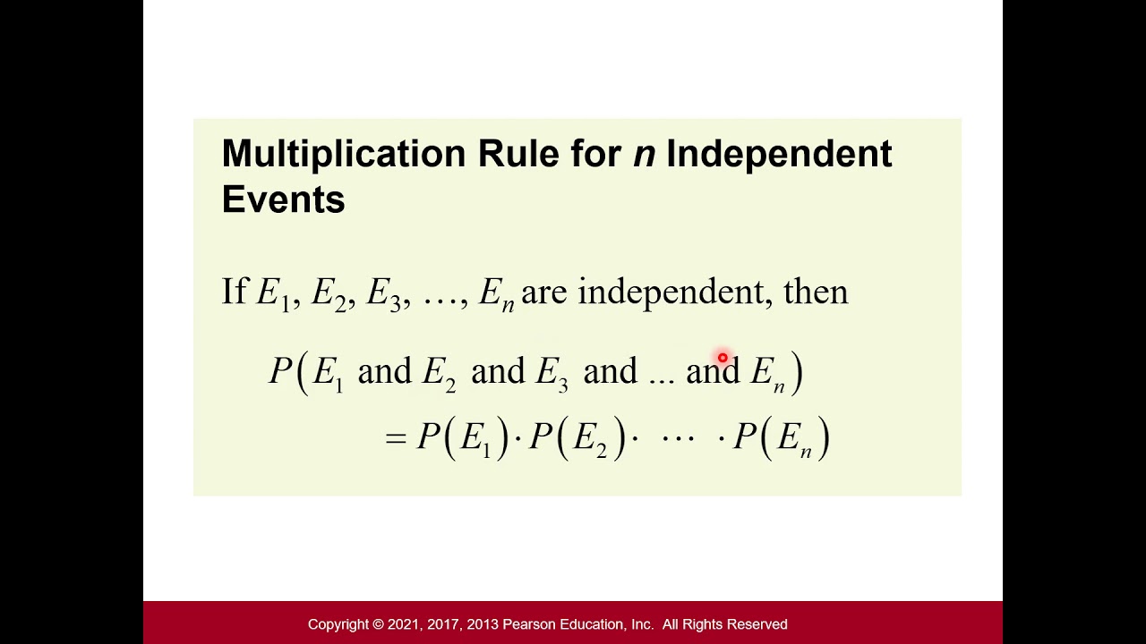 Stats: Independence and the Multiplication Rule (Probability) - YouTube