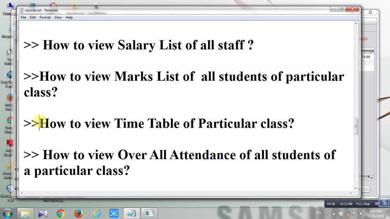 school or college management software - desktop application demo - YouTube