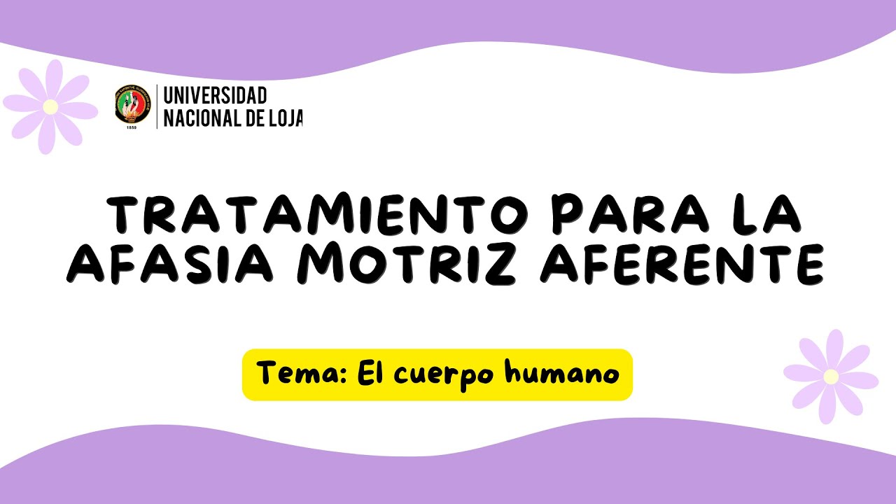 Afasia motriz aferente - Tema: El cuerpo humano - YouTube