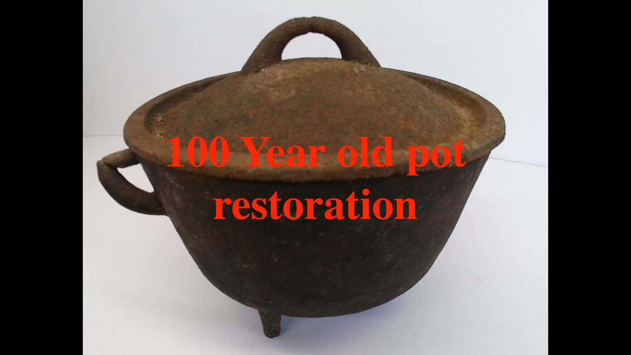 100 hundred year old pot restoration - YouTube