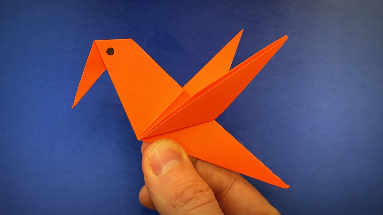 Cómo hacer un colibrí pájaro de papel | Pájaro de origami - YouTube