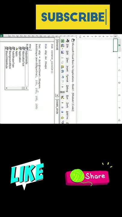 How to create a circle in VBA | Visual Basic Application - YouTube