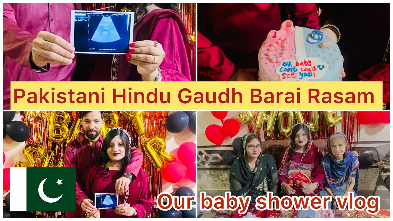 Pakistani Hindu Gaudh Barai Rasam - Baby shower vlog 🇵🇰 ️ - YouTube