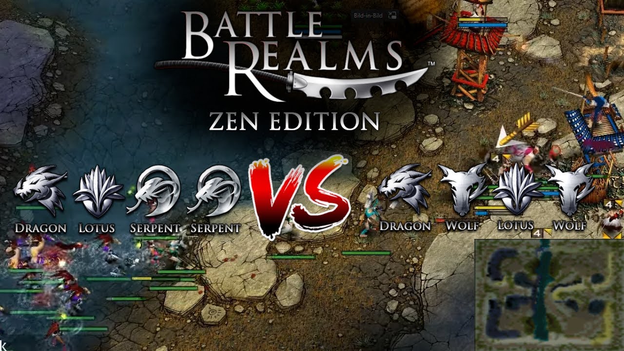 Battle Realms ZE v1.58.1 | 4vs4 | very Catastrophic game - YouTube