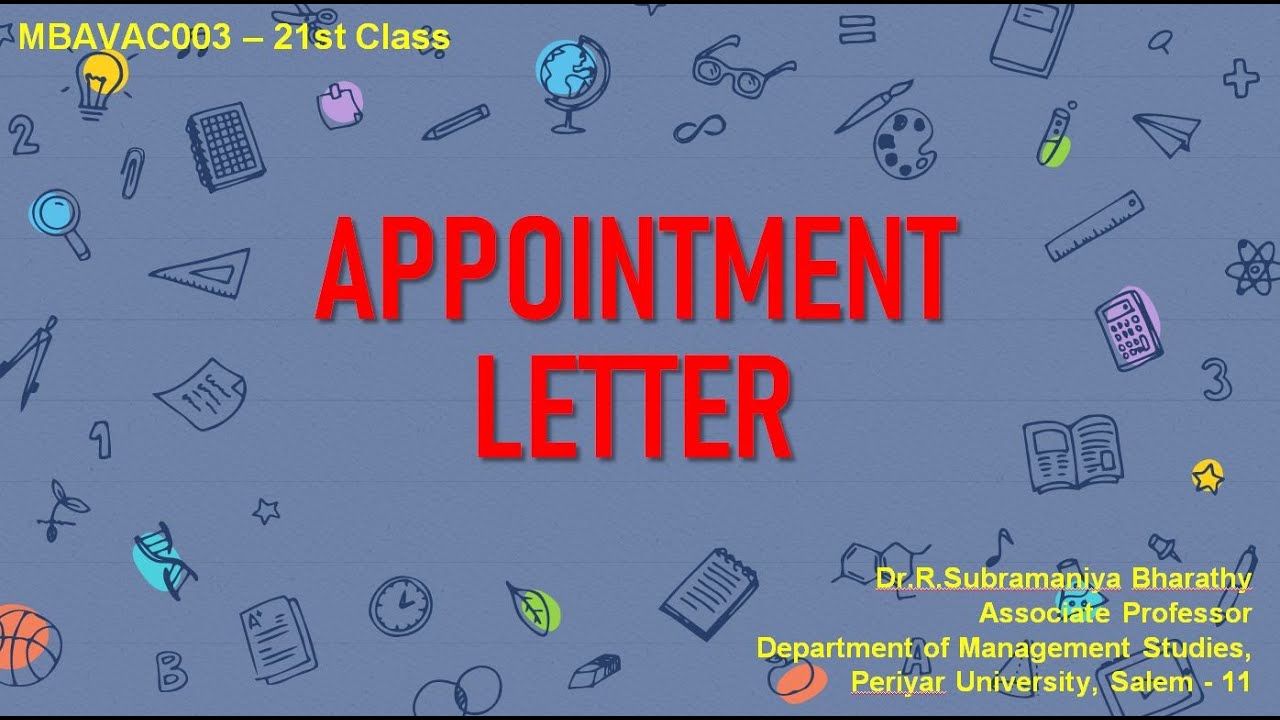 21 Appointment Letter - YouTube