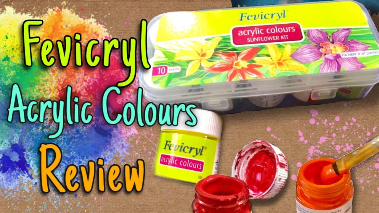 Fevicryl Acrylic Colour Review | Fevicryl Sunflower Kit | বাংলায় রঙের ...