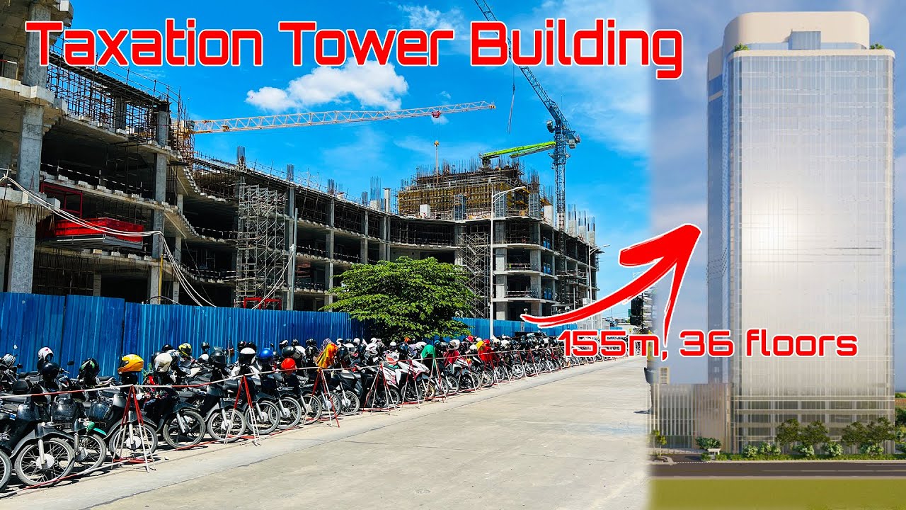 GDT Tower 36Floors With 155m Construction Update 12 July 23 Phnom Penh ...