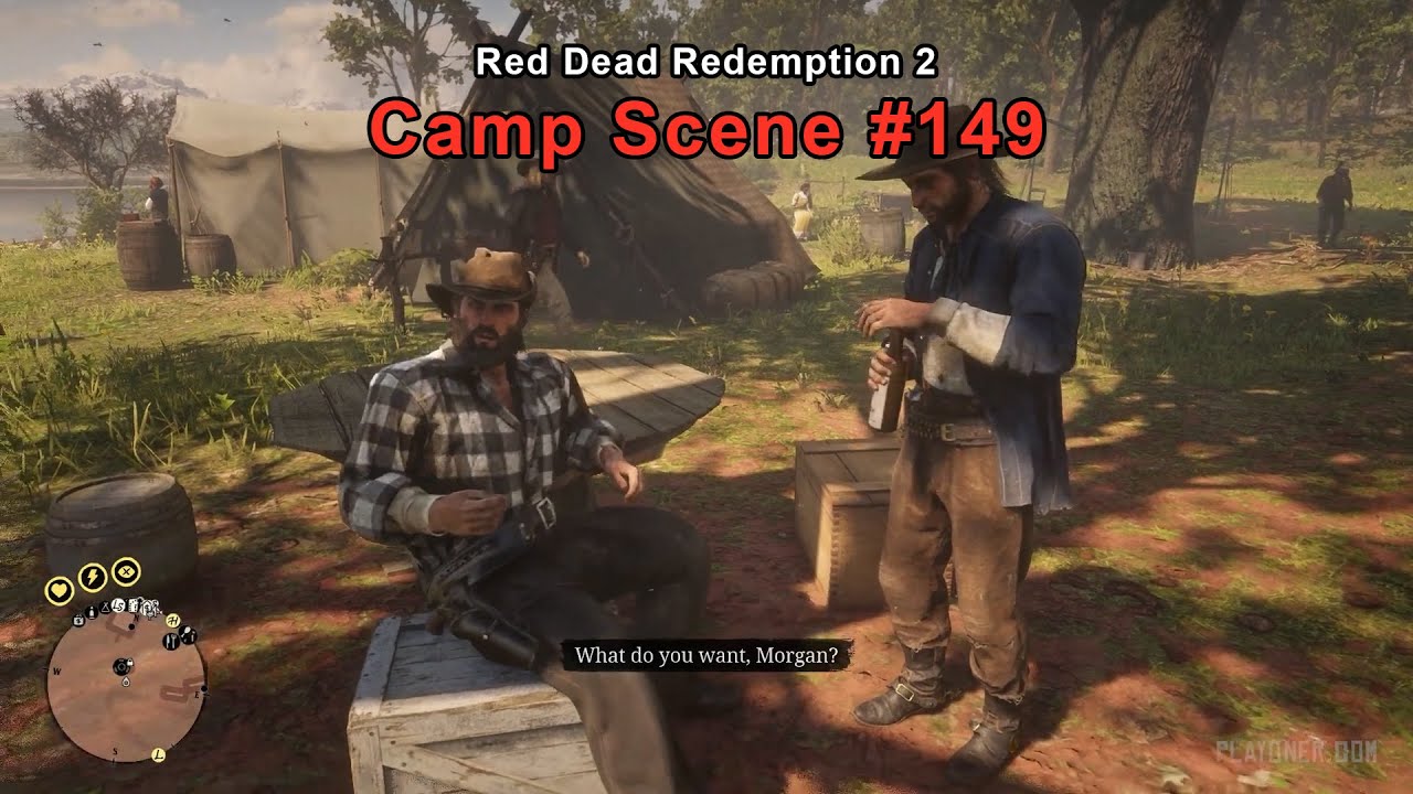 Bill forces Kieran to drink - Camp Scene #149 - Red Dead Redemption 2 ...