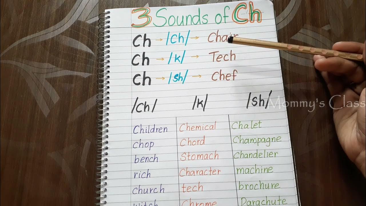 3 sounds of 'ch' || /ch/ /k/ /sh/ || Phonics || Mommys Class || in ...